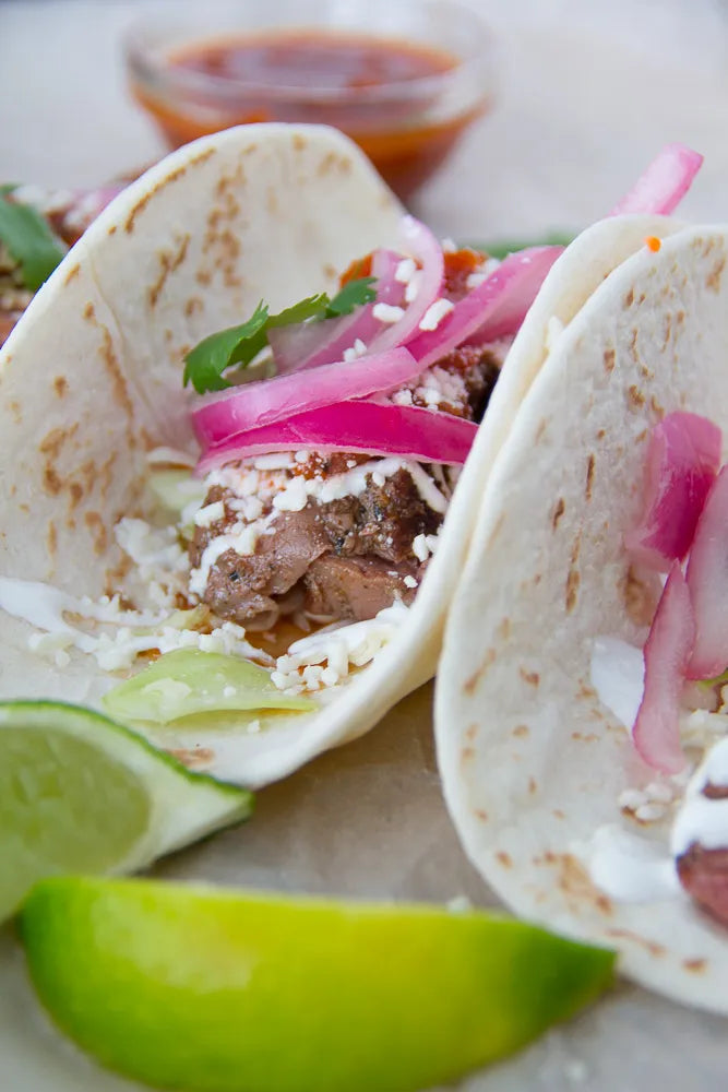 Groundhog Tacos W/ Pickled onions & White sauce – Humphreys BBQ